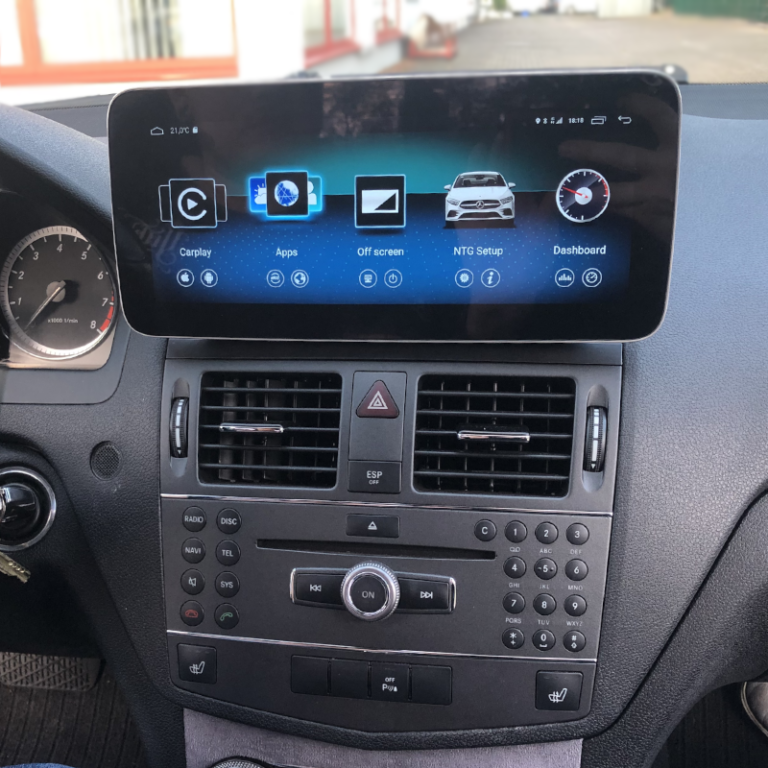 Mercedes Benz C-klasse W204 10,25" Android 10 Carplay, AndriodAuto ...